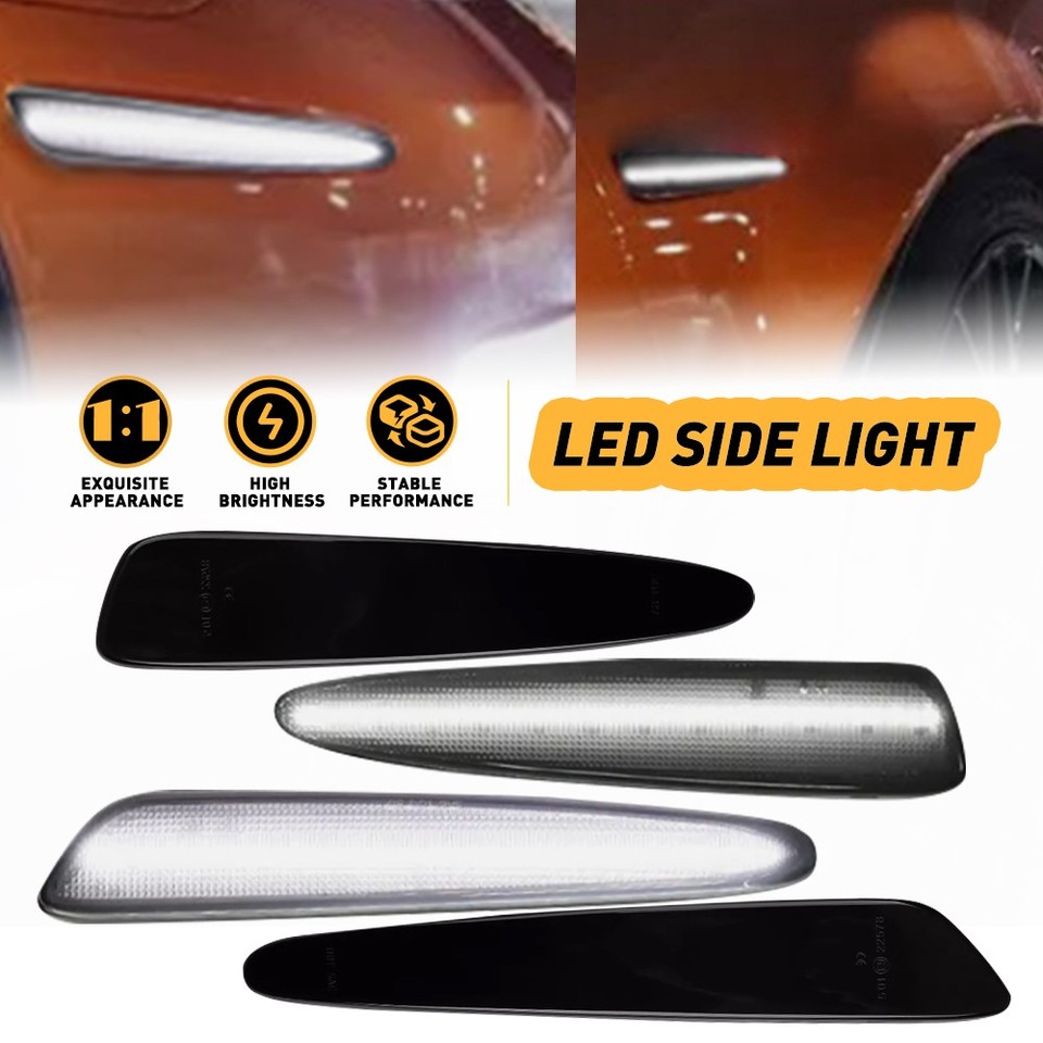 4X For 2005-13 Chevy Corvette C6 Front & Rear LED Side Marker Lights ...
