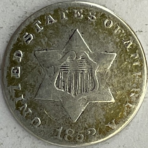 1852 SILVER THREE CENT COIN | eBay
