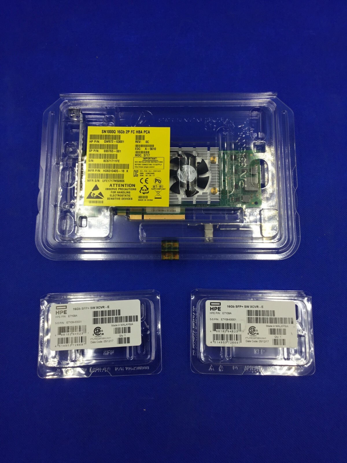 NOB QW972A HP StoreFabric SN1000Q 16GB 2-port PCIe FC HBA QLE2662-HP ...