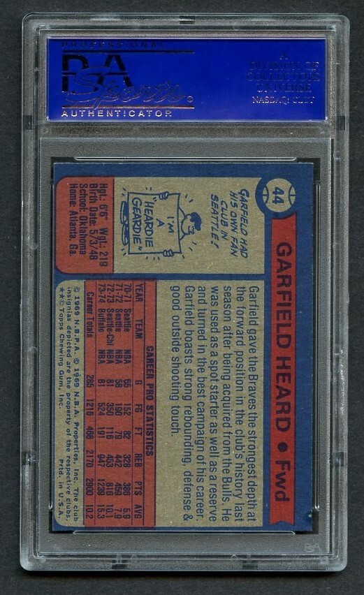 1974 Topps Basketball GARFIELD HEARD #44 PSA 9 MINT Buffalo Braves | eBay
