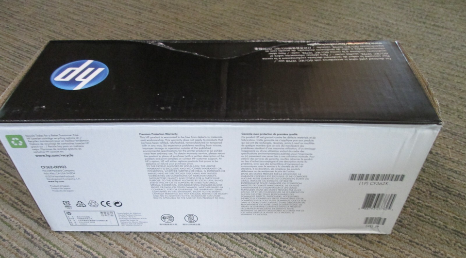 NEW GENUINE HP 508X Yellow Toner Cartridge CF362X Blemished Box | eBay