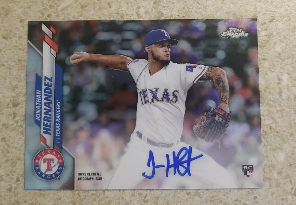 2020 Topps Chrome - Rookie Autographs #RA-JH Jonathan Hernandez (AU, RC ...