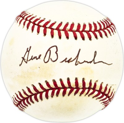 Gene Brabender Autographed AL Baseball Orioles, Pilots Beckett QR # ...