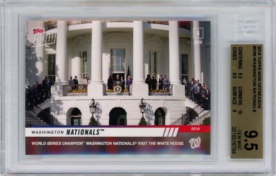 2019 TOPPS NOW MLB OFFSEASON #OS6 WASHINGTON NATIONALS w/ DONALD TRUMP ...