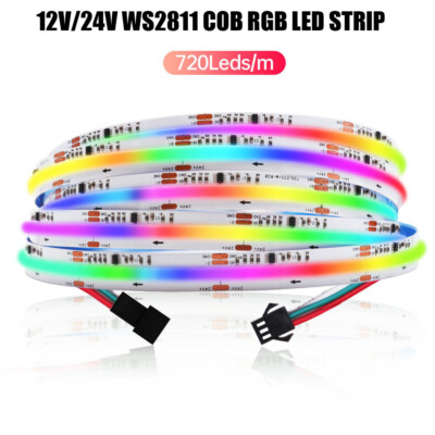 5m COB RGBIC WS2811 Addressable IC LED Streifen Lichterkette Leiste ...