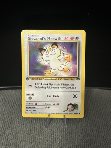 Pokémon TCG Giovanni's Meowth Gym Challenge 74/132 Regular 1st Edition ...