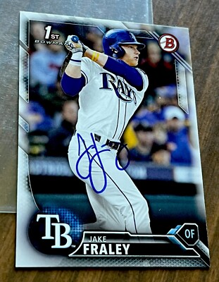 JAKE FRALEY 2016 Bowman RC. # BD-73 Signed AUTO TB Rays | eBay