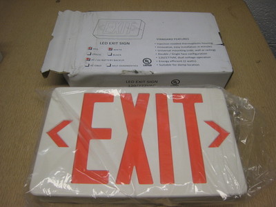 NEW Plastic Exit Sign Self-Powered Model/RED LED ELXN400RN FREE ...