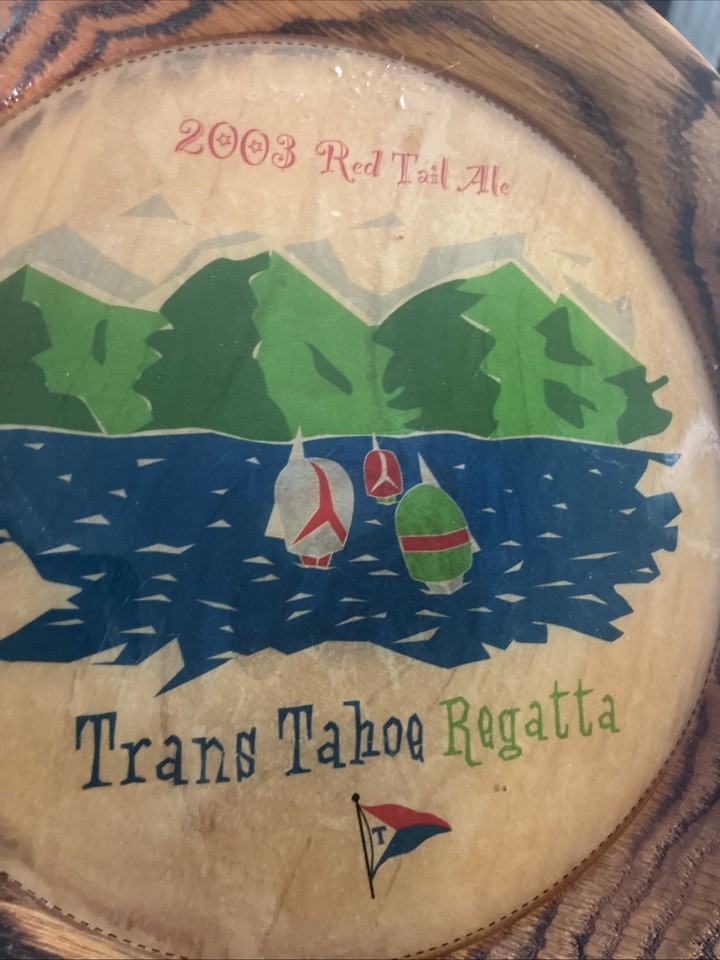 Tahoe Regatta Boat club Race Red Tail ale Mendocino Brewing trophy sign ...