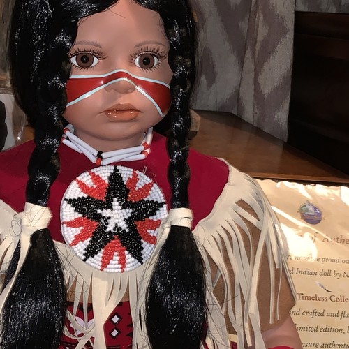 Vintage Timeless Collection Handcrafted NATIVE AMERICAN INDIAN 13" DOLL ...