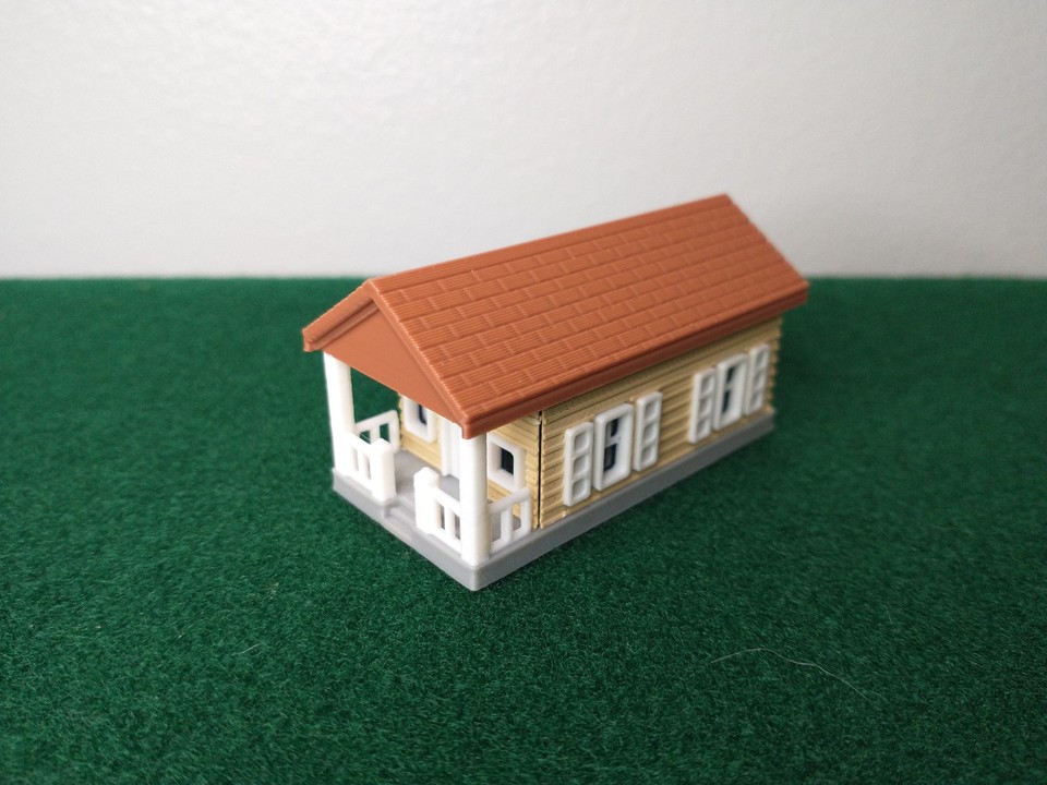 Model House #1 - N Scale - Colorful and Fully Assembled | eBay