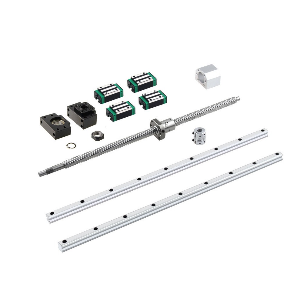 HGR15 HGR20 HGR25 Linear Guide Rail + SFU1605 SFU1204 Ball Screw Kit ...