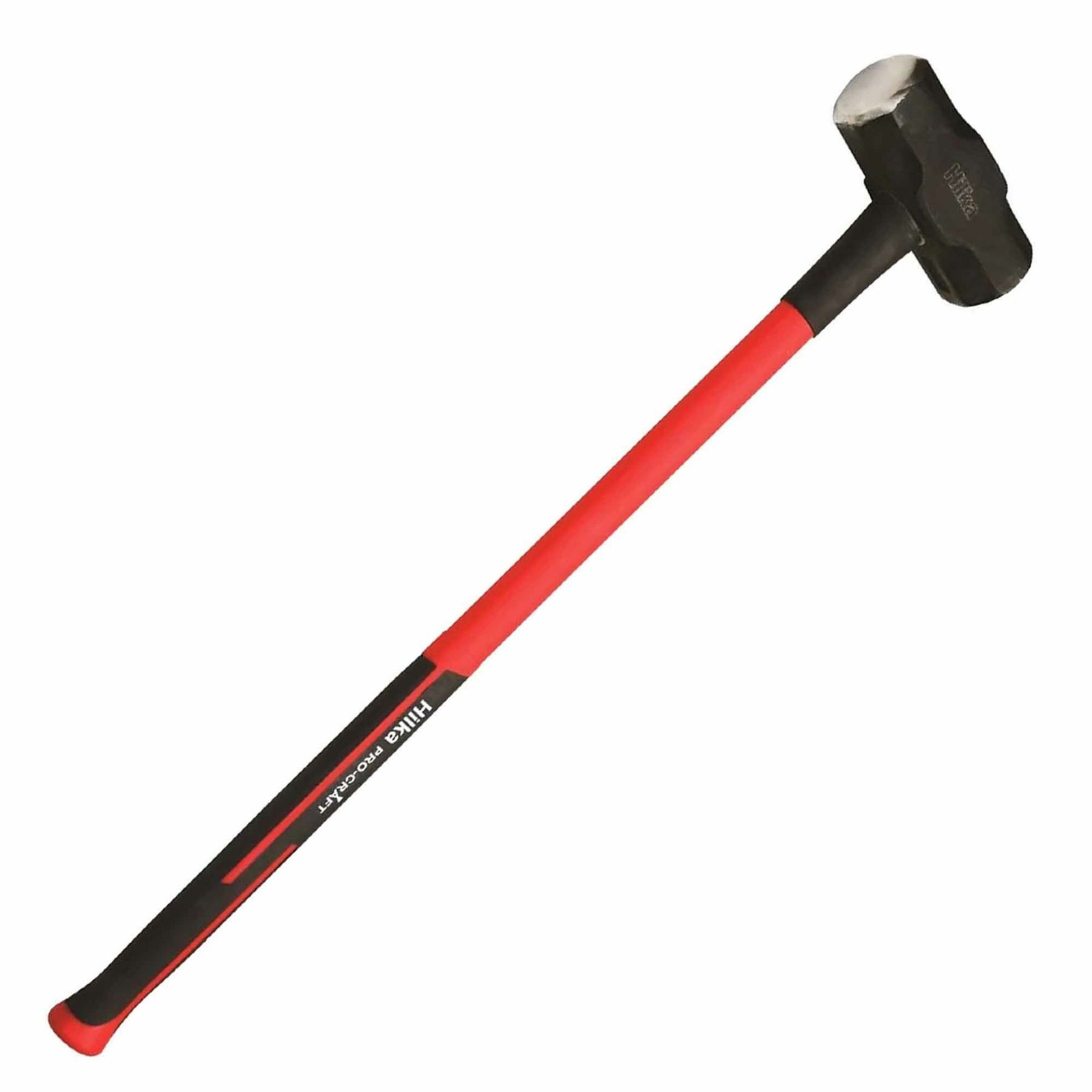 14lb Sledge Hammer Fibreglass Shaft Forged Steel Head Soft Grip Rubber ...