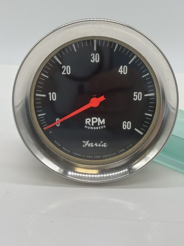Vintage Faria Tachometer 6,000 RPM Thomas Faria Corp. Uncasville, CT | eBay