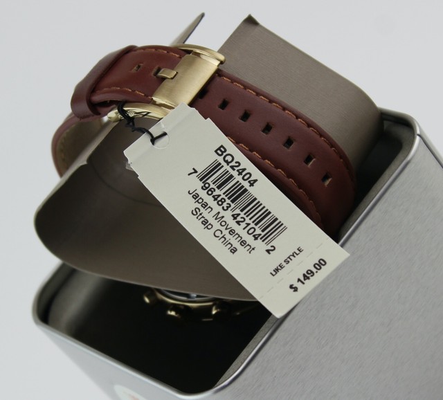 Authentic Fossil Fenmore Midsize Chronograph Brown Gold BQ2404 Men's ...