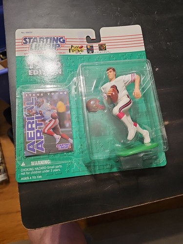 1996 Starting Lineup, Steve Young, SF 49ers Figure and Card Aerial ...