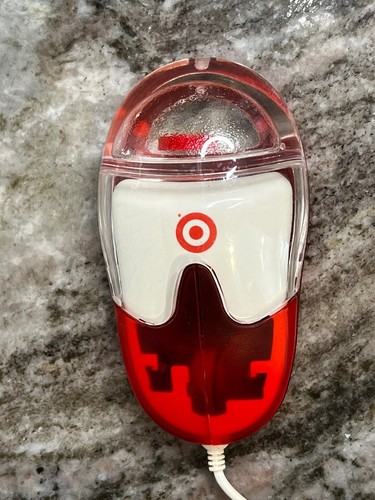 Vintage Aqua Mouse, Target Red White Floating Bull’s-Eye Wired Ultra ...