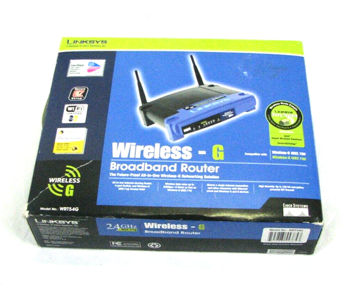 Linksys WRT54G: 4 Port Wireless G Router; With Power Adaptor, Disk | eBay