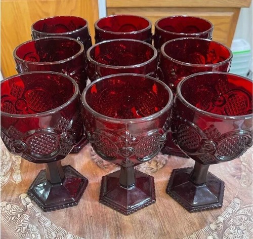 AVON Cape Cod Set of 9 Water Goblets 6" from the 1876 Cape Cod ...
