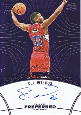 C.J WILCOX 2014-15 PREFERRED ROOKIE REVOLUTION PURPLE AUTO /20 | eBay