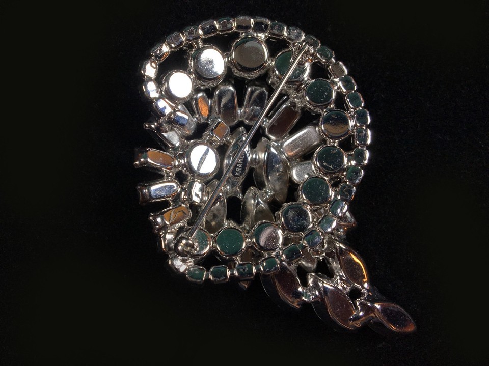 Kramer Signed Rhinestone Paisley Pin/Brooch | eBay