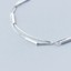 Fashion Woman's REAL S925 Sterling Silver Two Layers Bar Box Chain ...