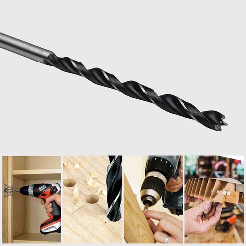 Carpentry 6PC Extra Long Wood Auger Set 300MM X Long Wood Bits 4-12 MM ...