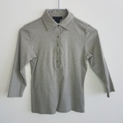 The Limited Half Button Polo Style Shirt Top Medium Green Heather ...