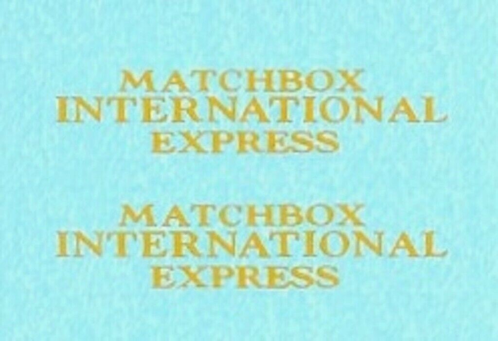 Matchbox Lesney 34a Volkswagen | International Express | Waterslide ...