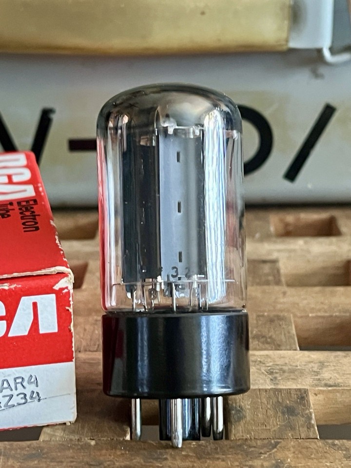 1974 RCA Mullard GZ34 5AR4 Rectifier Vacuum Tube Great Britain f32 ...