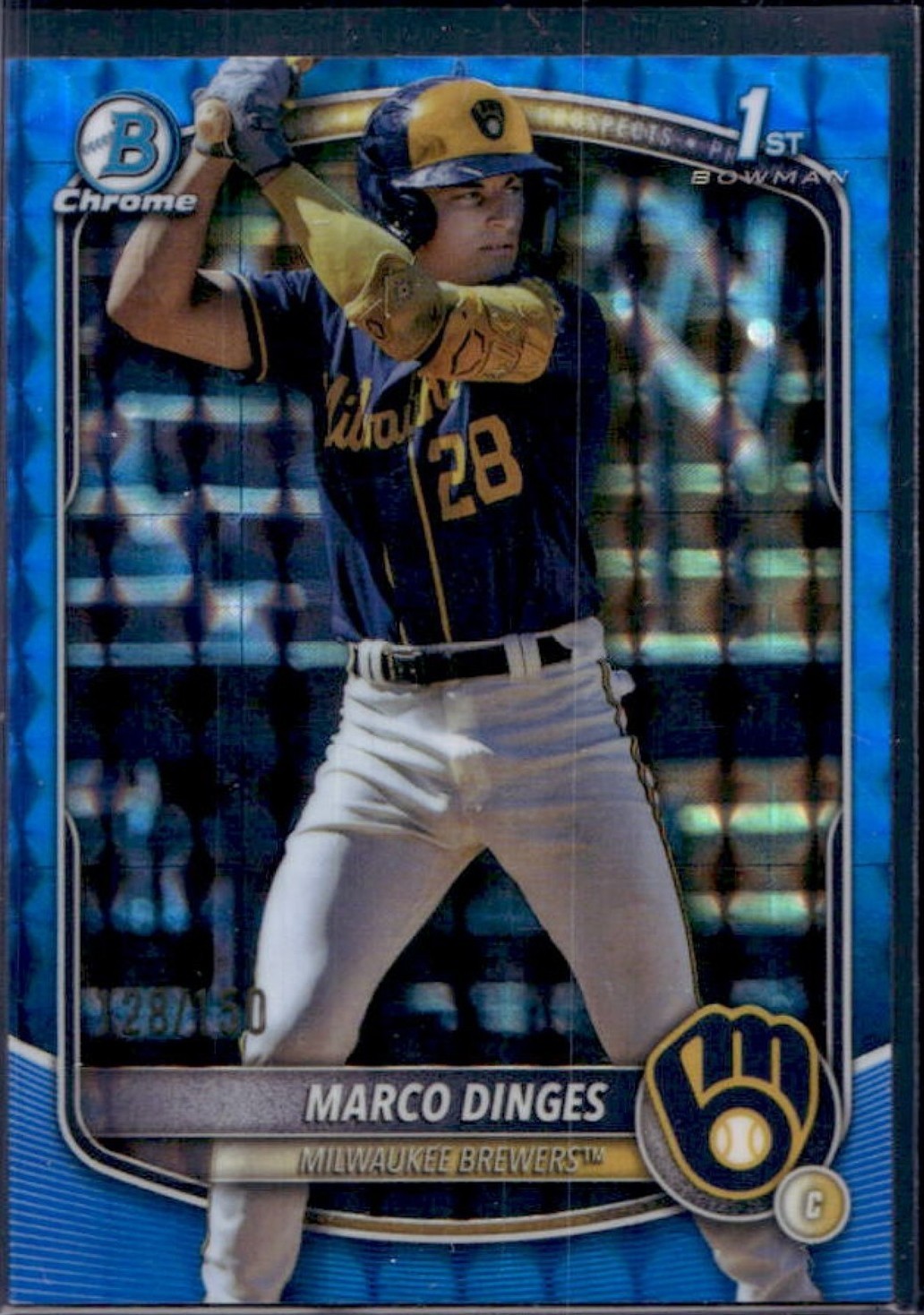 2025 Bowman Chrome - Prospects Marco Dinges, Marco Dinges #BCP-183 Blue ...