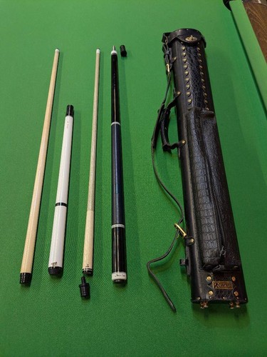 Mezz Hashimoto Pro Cue Set Wavy Joint WJ 314 Shaft ADAM TENGU Jump Pool ...