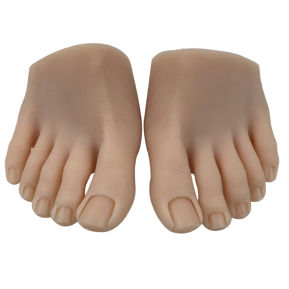 KnowU Silicone Foot Model Nail Practice Feet Insertable Toe Nails ...