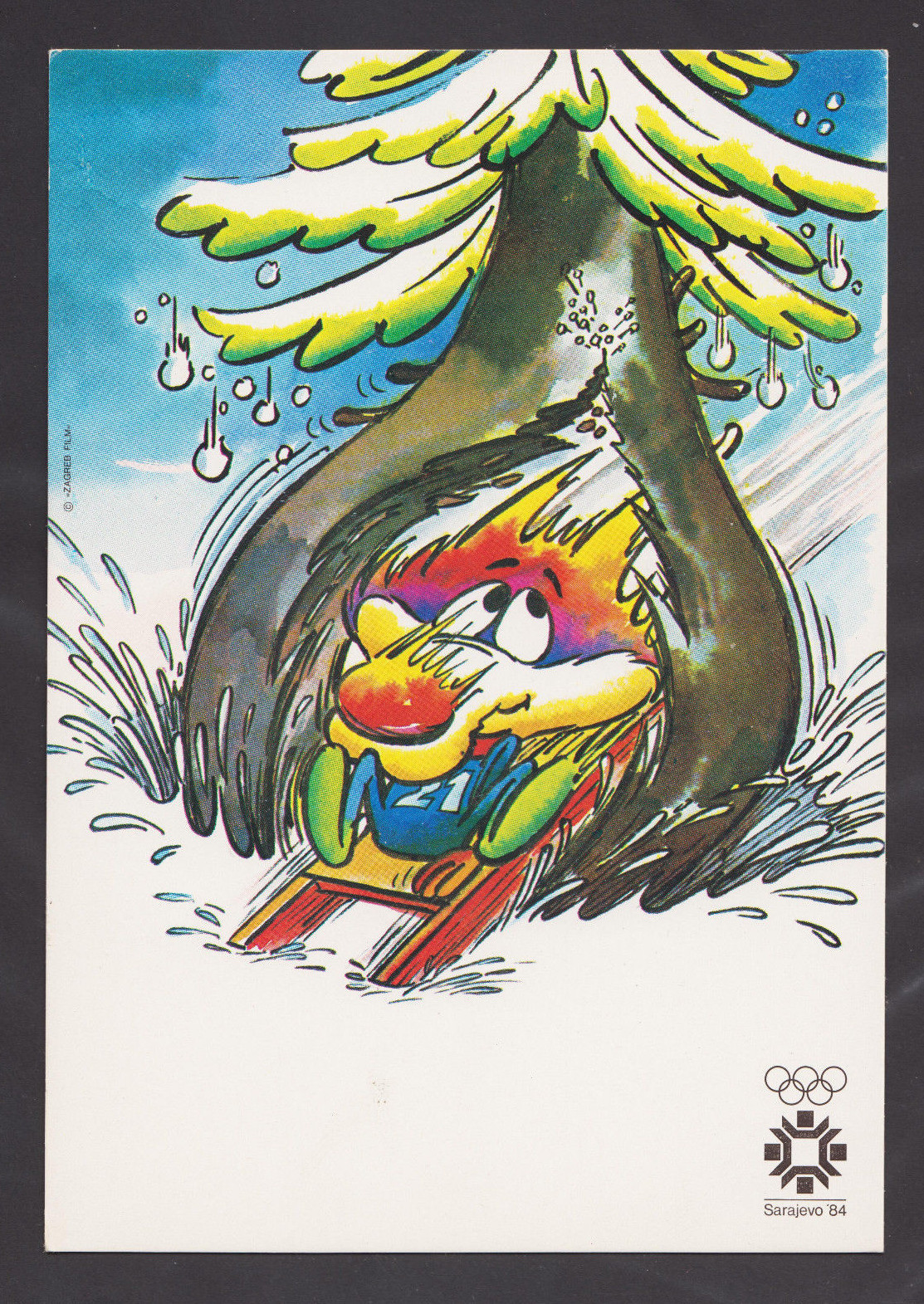 OLYMPIC Sarajevo 1984 VUCKO WOOCHKO wolf official mascot - Unused post ...