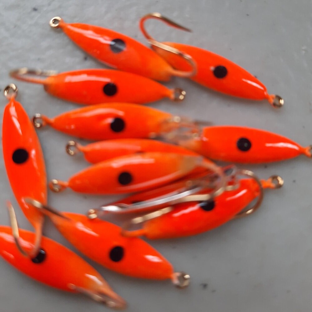 Caty Ice Jigs - Nitro Glow Lightening Series - #6 - Red - 2pk - 65-90-6 ...