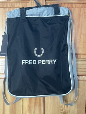 Fred Perry gym bag Black Has Zip On The Side To Make Bag Bigger | eBay UK