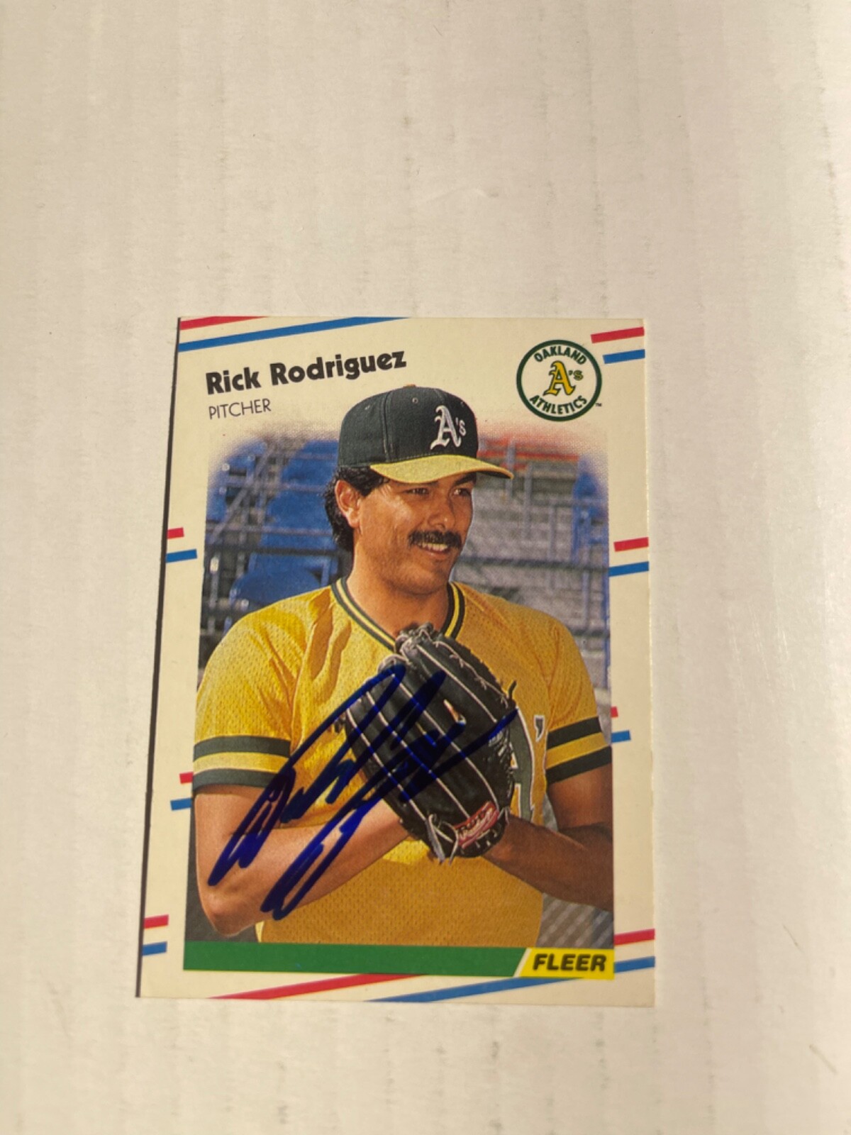 Oakland Athletics RICK RODRIGUEZ Signed Card | eBay
