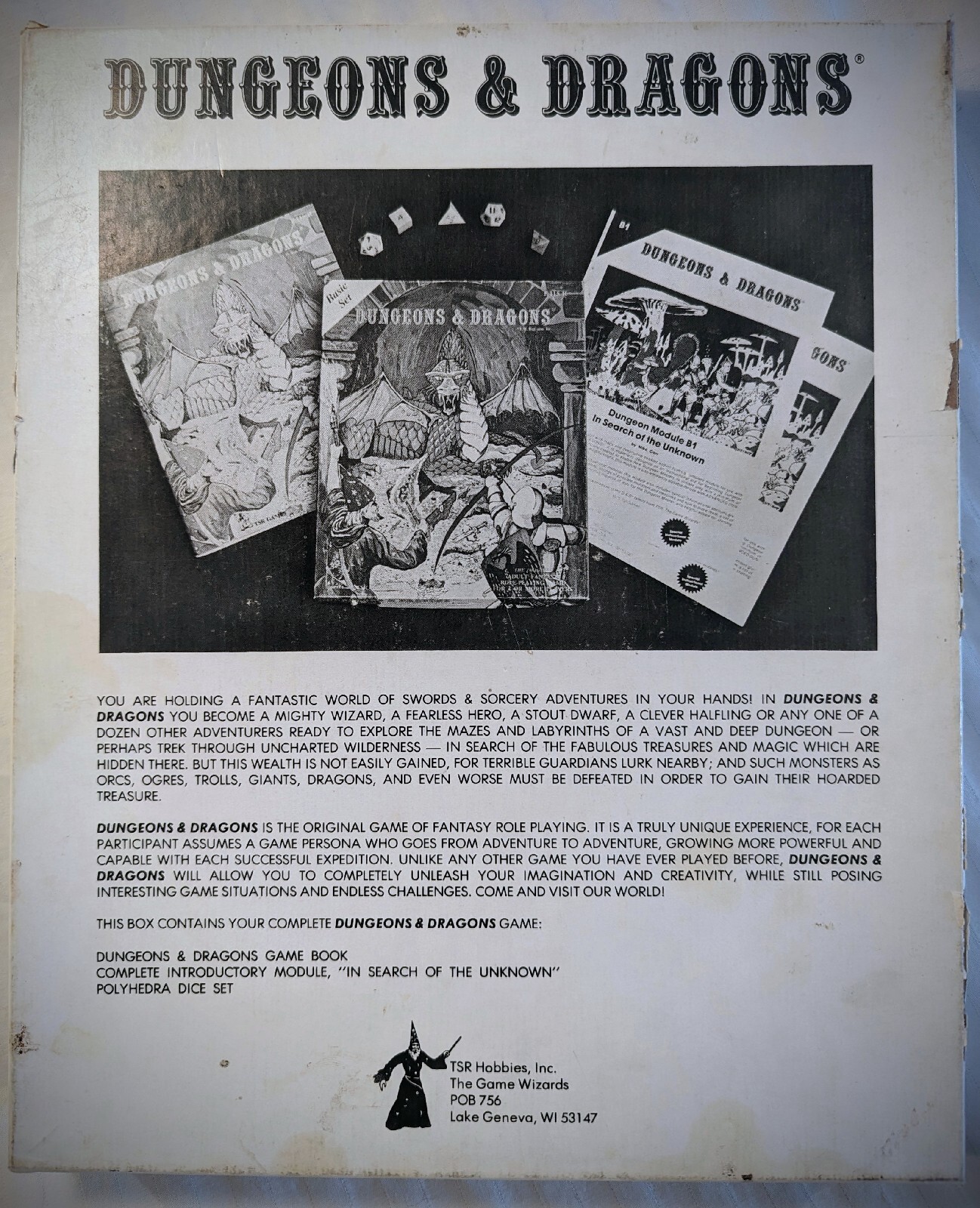 Dungeons & Dragons Basic Set Holmes 1978 4th § B1 B2 Geomorphs & Dice ...