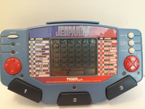 1995 Jeopardy Vintage Tiger Electronic Handheld Game Console w ...