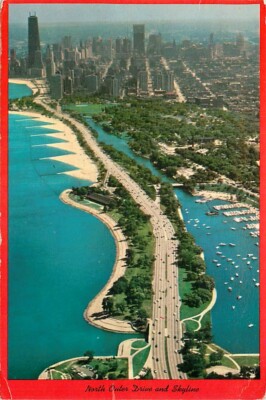 Postcard Chicago, Illinois - North Outer Drive & Skyline - used 1978 | eBay