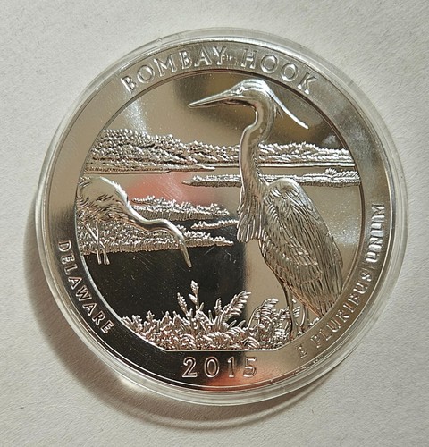 2015 5 oz SILVER BULLION BOMBAY HOOK AMERICA THE BEAUTIFUL COIN | eBay