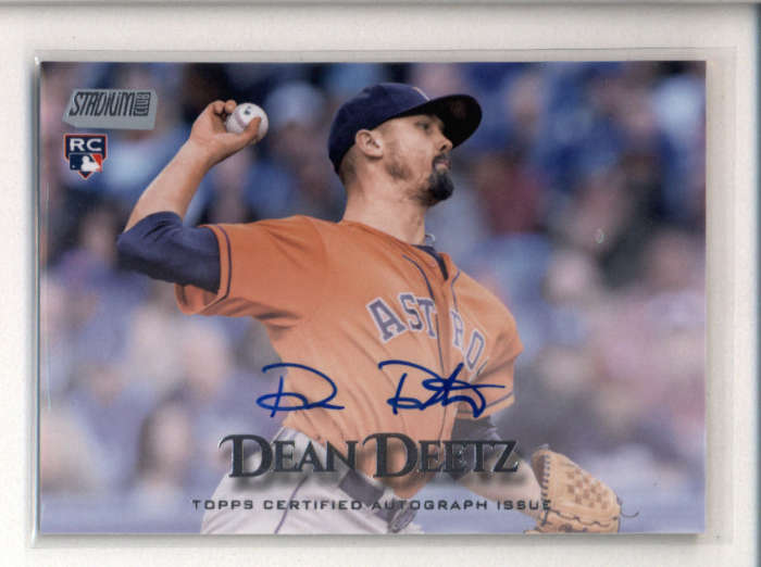 DEAN DEETZ 2019 TOPPS STADIUM CLUB ROOKIE AUTOGRAPH AUTO AN1568 | eBay