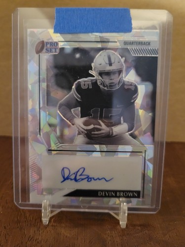 2022 Pro Set Metal Devin Brown RC Black & White SILVER Rookie Autograph ...