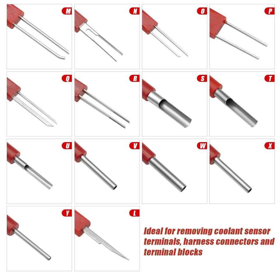 26PC Terminal Removal Tool Kit Vehicle Wire Harness Pin Connector ...