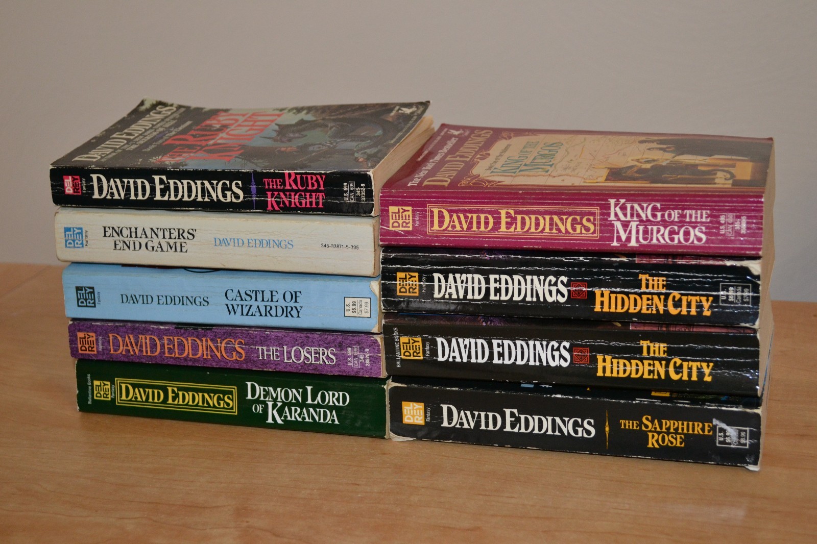 Lot of 9 David Eddings Paperback Books Belgariad, Tamuli, Mallereon ...