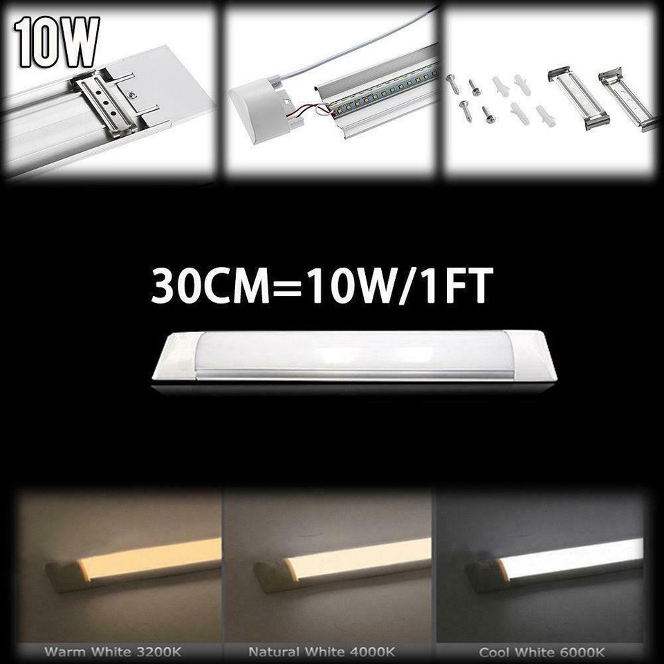 LED Strip Lights Batten Tube Light Linear Garage Workshop Lamp Wall ...