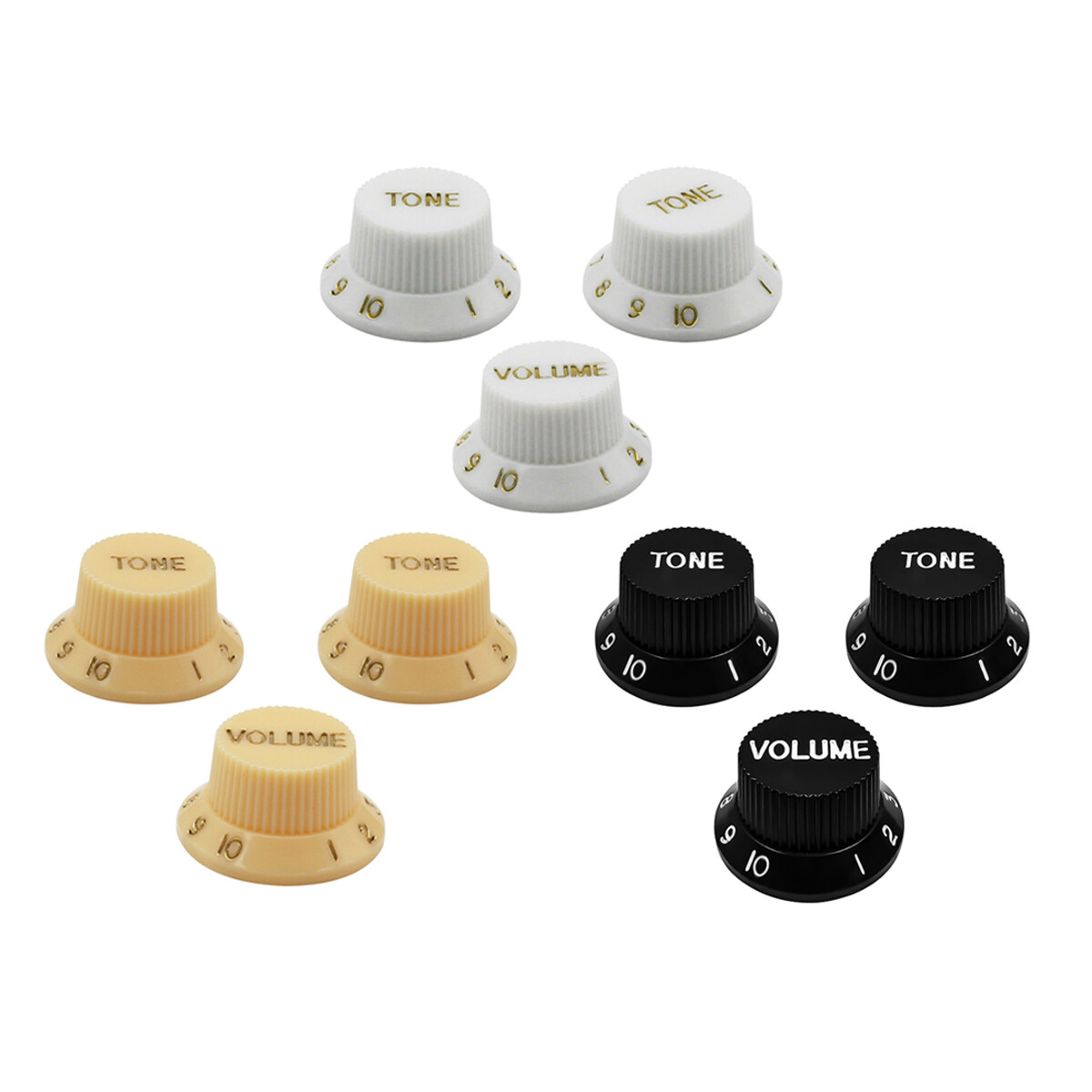 FLEOR 2T1V Tone Volume Knob Button & 5 Way Switch Knob Tip Cap for ...