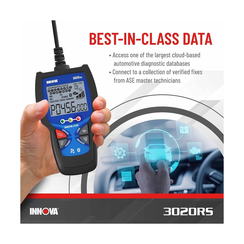 INNOVA 3020RS Fast & Easy-to-Use Check Engine Code Reader, OBD2 Scan ...