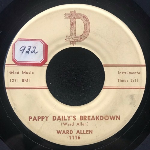 Pappy Daily's Breakdown/Bread n' Butter by Ward Allen (D 1116) 7" VG | eBay