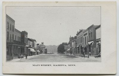 1910 era Mazeppa Minnesota Main Street Postcard Talks about Town on ...